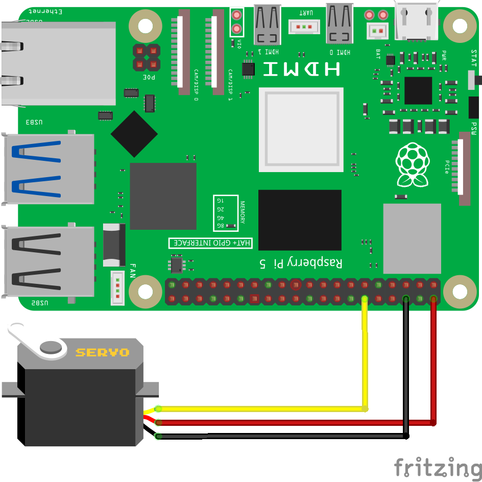 Урок 8: Управление сервоприводом SG90 🔄 — документация Alash Raspberry Pi 4 Kit